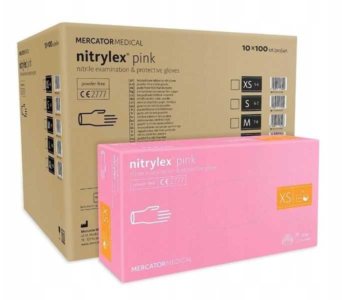 Rękawice Nitrylowe 100 szt. 6-XS Nitrylex Pink - 10 szt. | Sklep EMPIK.COM
