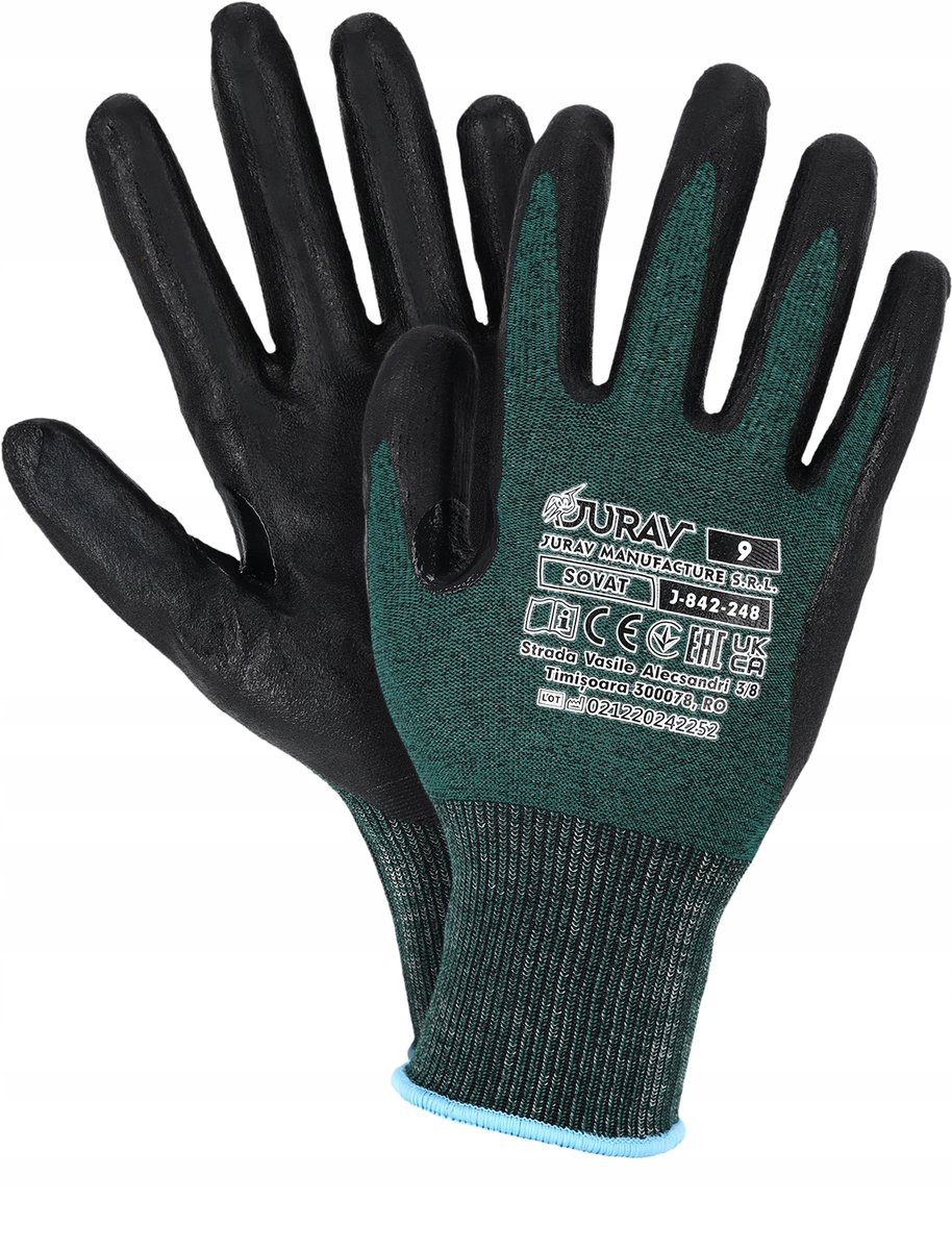 Rękawice powlekane nitrylem Jurav SOVAT ZB r. 9 - L 1para - inna (Inny) | Sklep EMPIK.COM