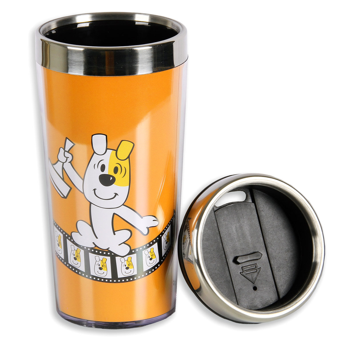 Reksio, Kubek termiczny Reksio z pieczątką, pomarańczowy, 450 ml ...