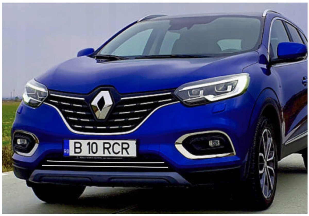 Renault CAPTUR - Listwa CHROM grill Zderzak Atrapa - Martig ...
