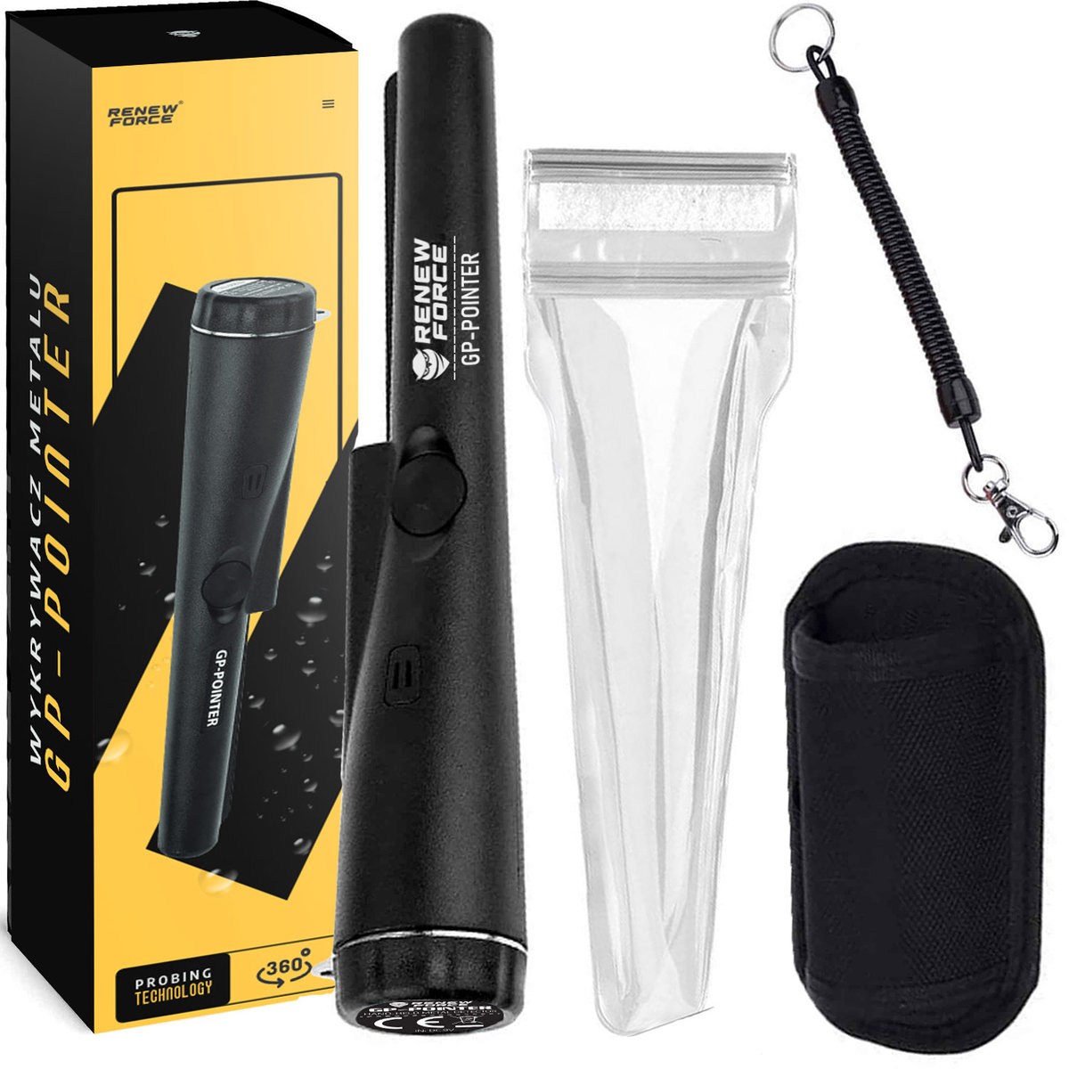 RENEW FORCE Detektor Renew Force Zestaw Do Wykrywania Metali Złota Skarbów Pro Czuły GP-POINTER ...