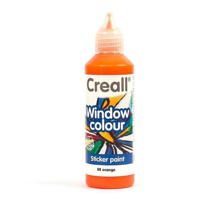 Repozycjonowalna farba do okien Creall Glass 80 ml - pomarańczowa ...