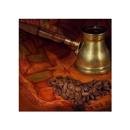 Reprodukcja NICE WALL Ziarna kawy na mapie, 40x40 cm - Nice Wall ...