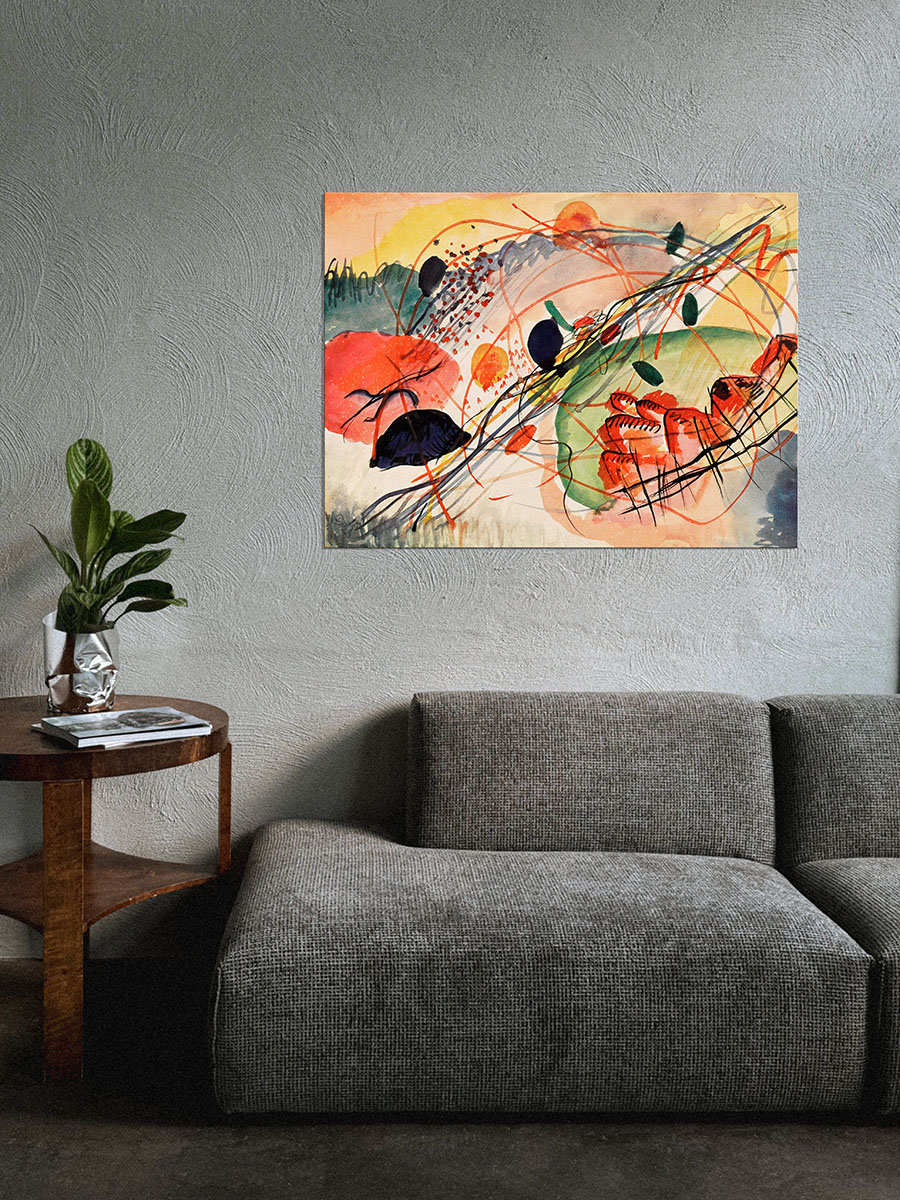 Reprodukcja obrazu obraz Aquarell 6 - Wassily Kandinsky 80x60cm ...