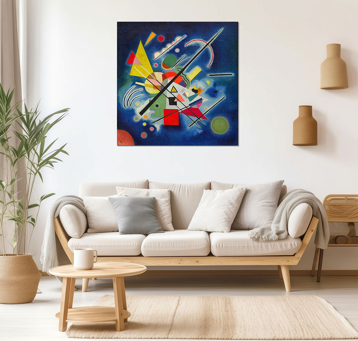 Reprodukcja obrazu obraz Blue Painting - Wassily Kandinsky 40x40 cm ...