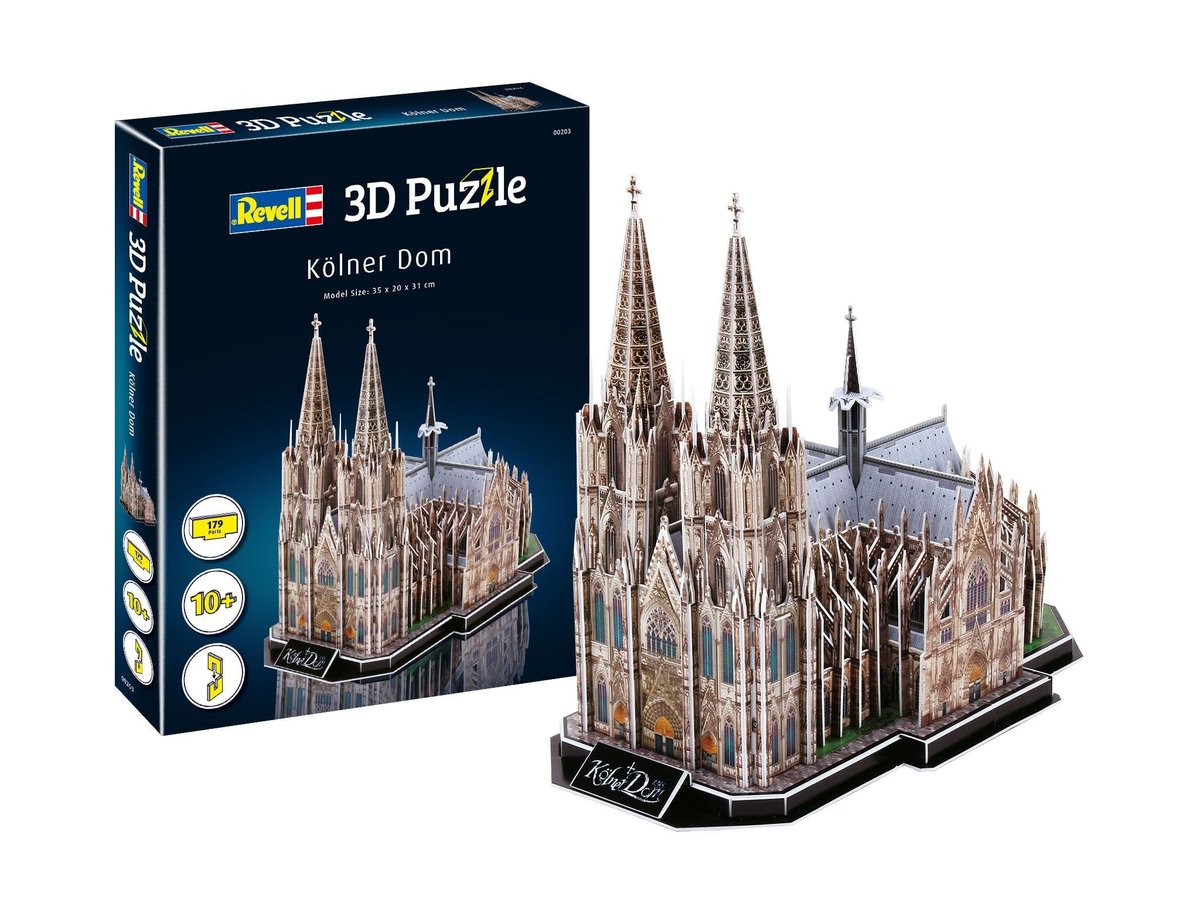 Revell Puzzle 3D 00203 Katedra w Kolonii 179 sztuk, bardzo szczegółowe ...