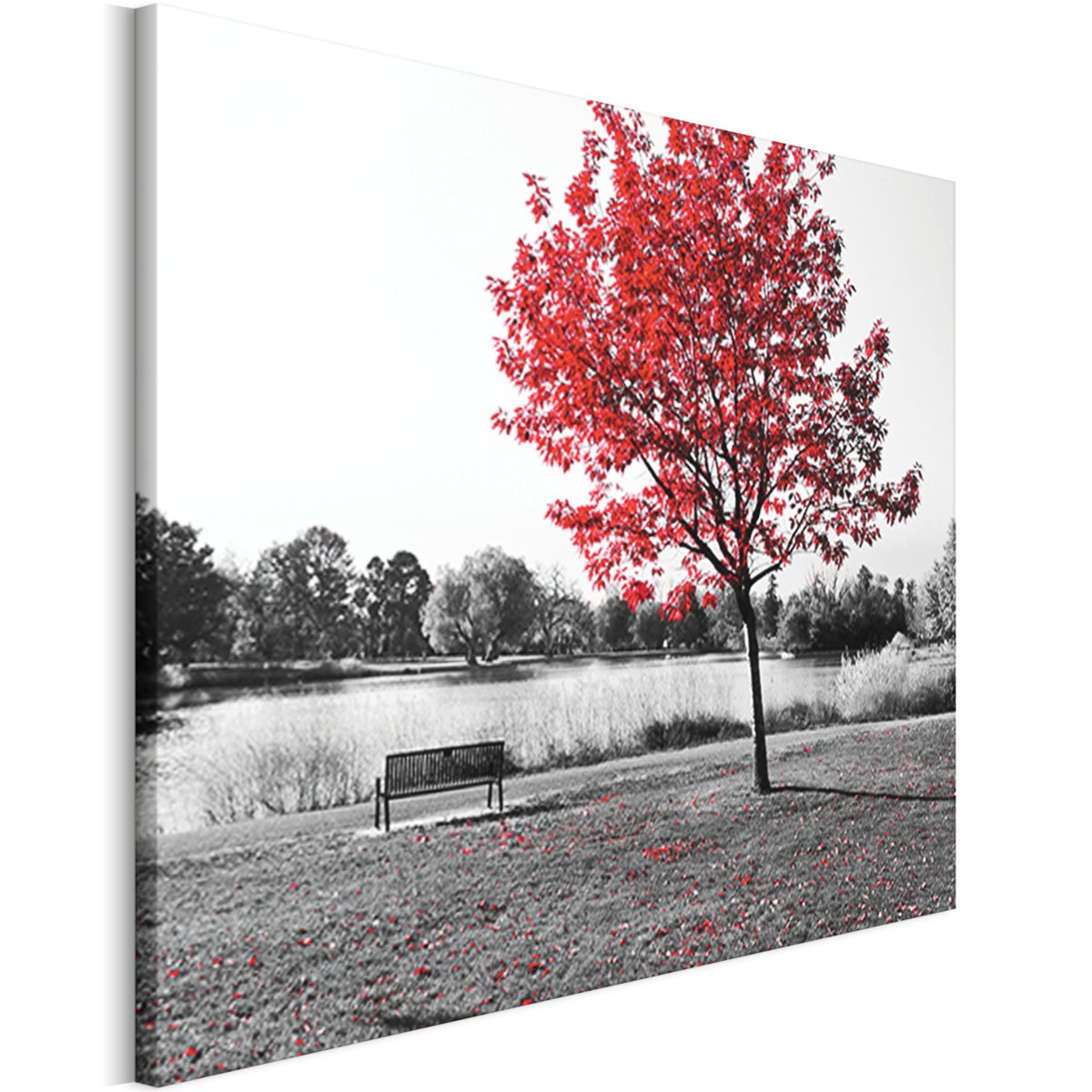 Revolio 105x70 cm Obraz na płótnie Szary Czerwony - Revolio | Sklep ...