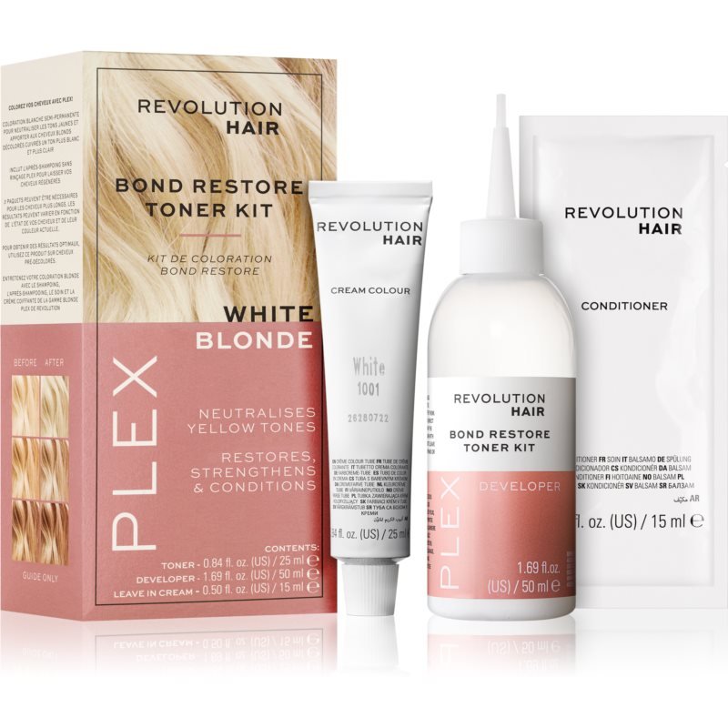 Revolution Haircare Plex Bond Restore Kit zestaw dla podkreślenia koloru włosów odcień White ...