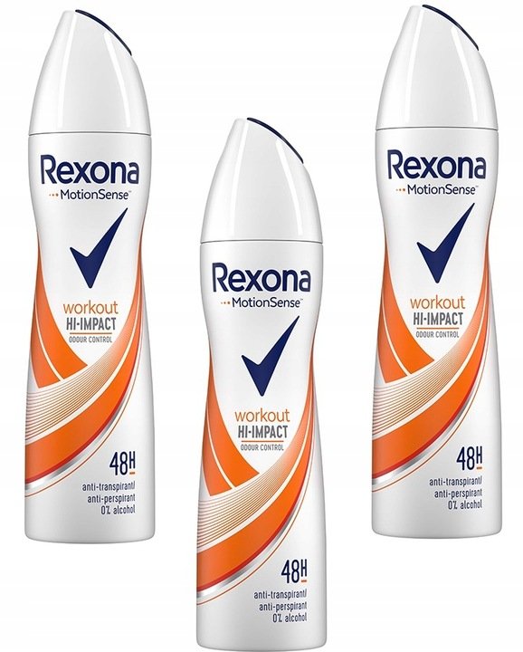Rexona, Antyperspirant WorkOut, 3x150ml | Sklep EMPIK.COM