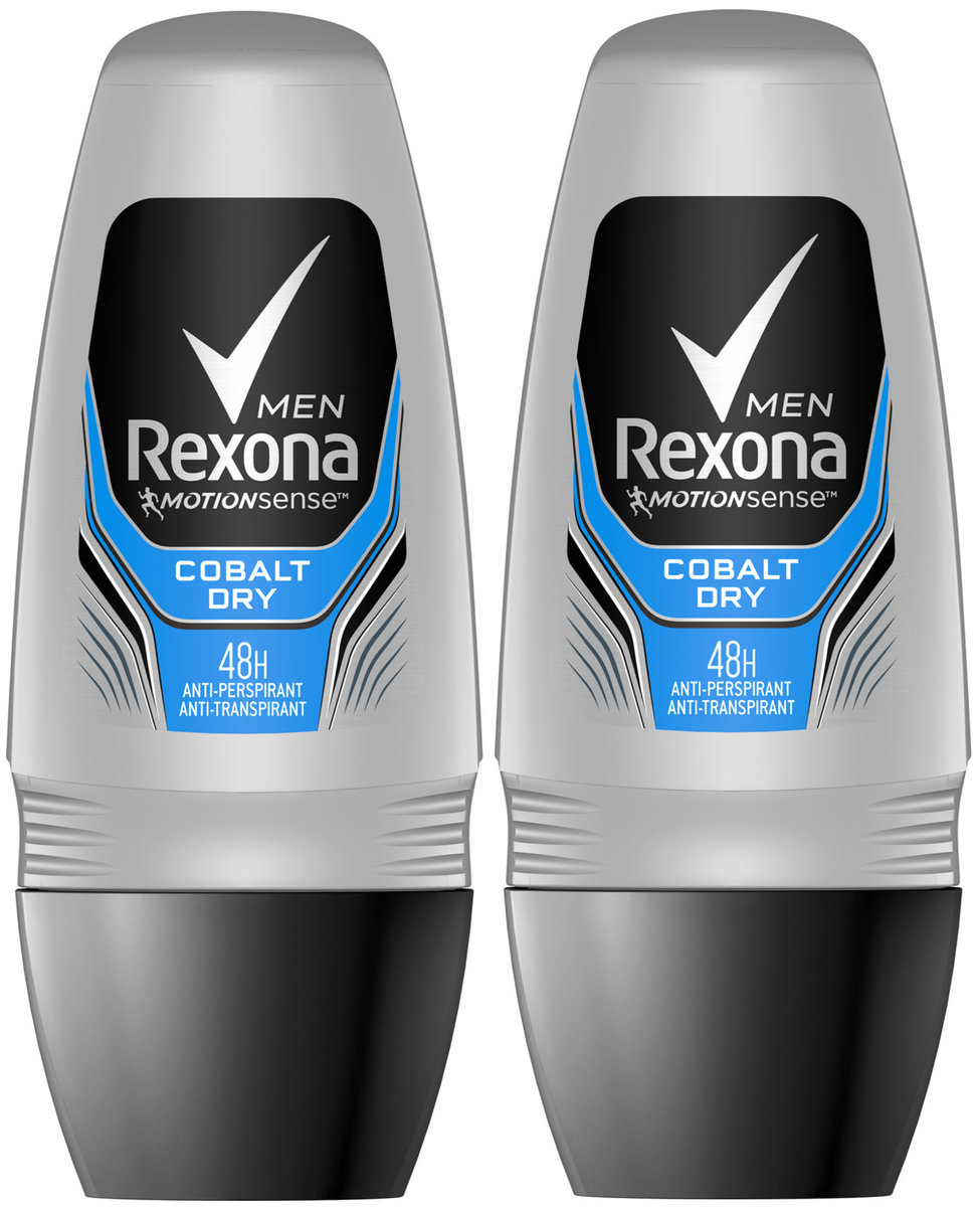 Rexona Men, Cobalt Dry Antyperspirant Kulka, 50ml x2 | Sklep EMPIK.COM