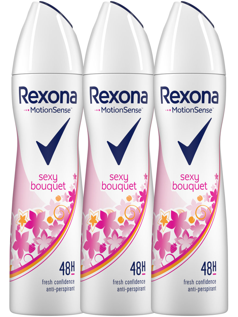 Rexona Sexy Bouquet, Antyperspirant Spray, 3 x 150ml | Sklep EMPIK.COM