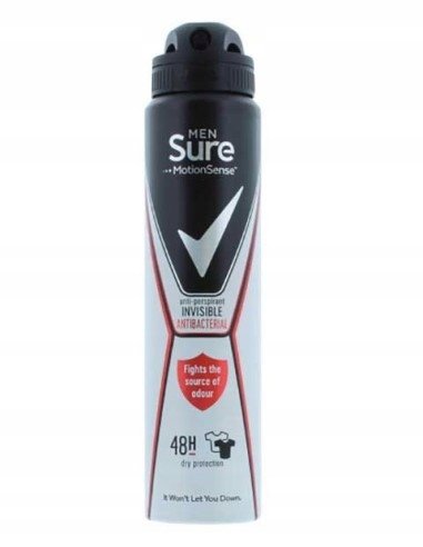 REXONA SURE MEN antyperspirant INVISIBLE DEZODORANT SPRAY 250ml UK ...