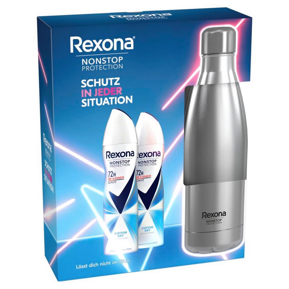 Rexona Women 2 x deo Nonstop Protect 150ml+ butelka stal nierdzewna 750 ...
