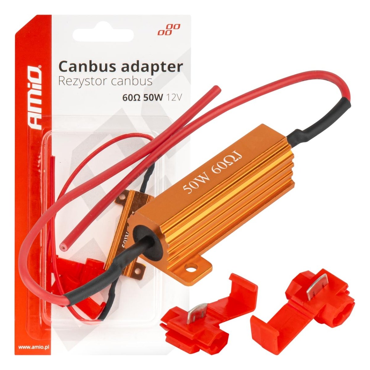 Rezystor CANBUS opornik do żarówek LED 60Ω 50W AMIO-04098 - Amio ...