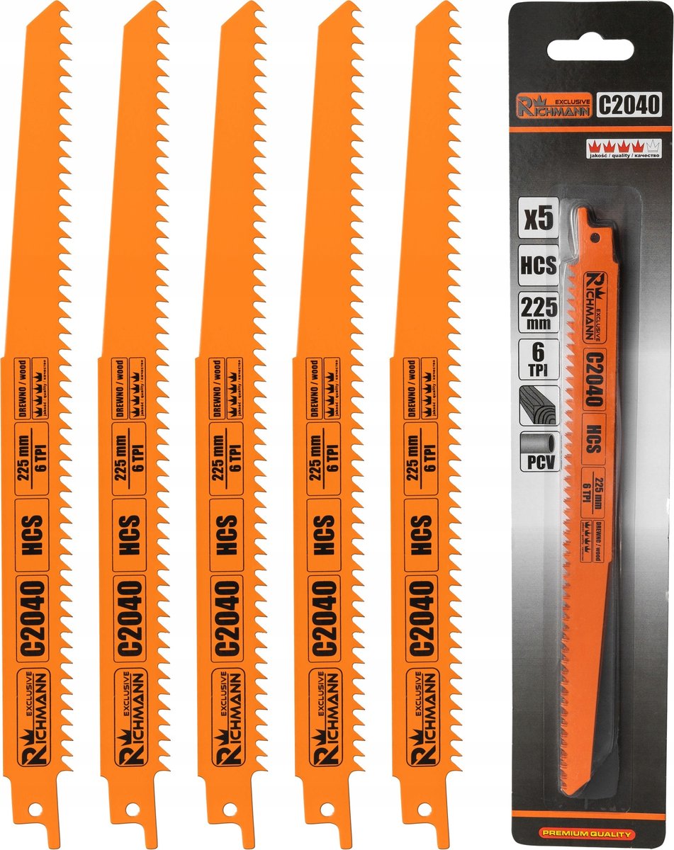 Richmann C2040 Brzeszczot Do Piły Szablas Do Drewna 225Mm Hcs 6 Tpi 5 ...