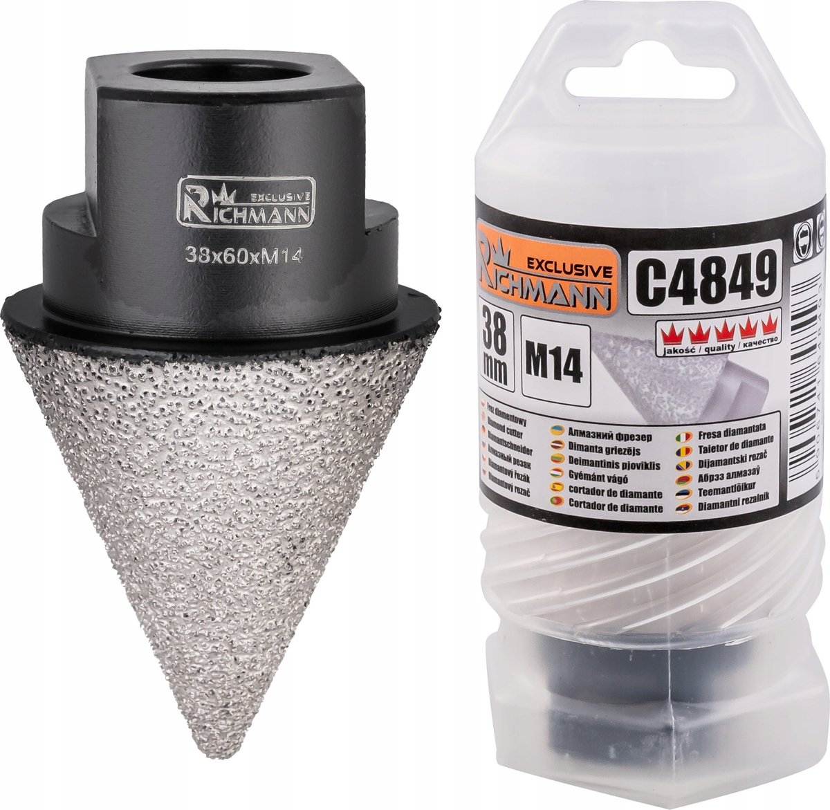 Richmann C4849 Frez Diamentowy Stożek Do Gresu Ceramiki Granit Płyt ...