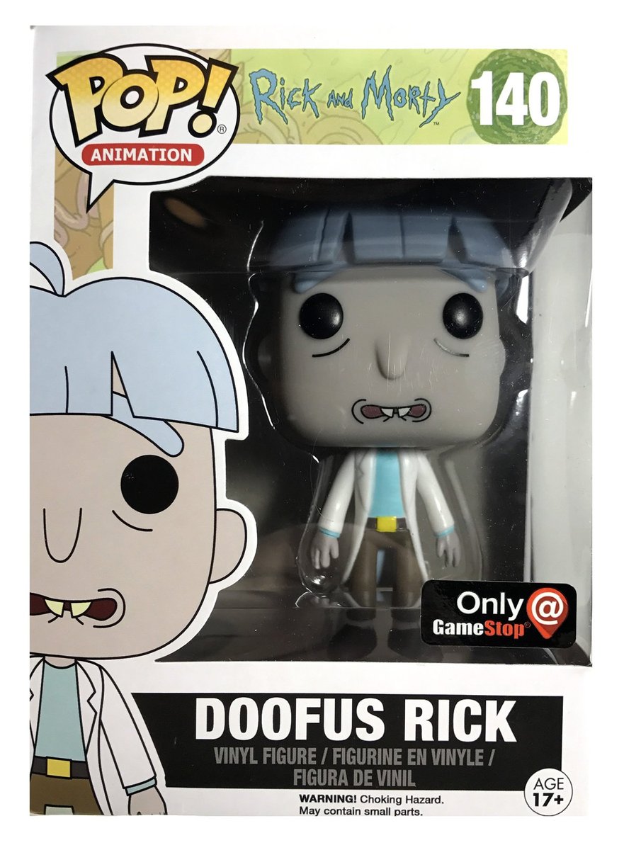 Rick and Morty Funko Pop! Animation Doofus Rick #140 (Exclusive ...