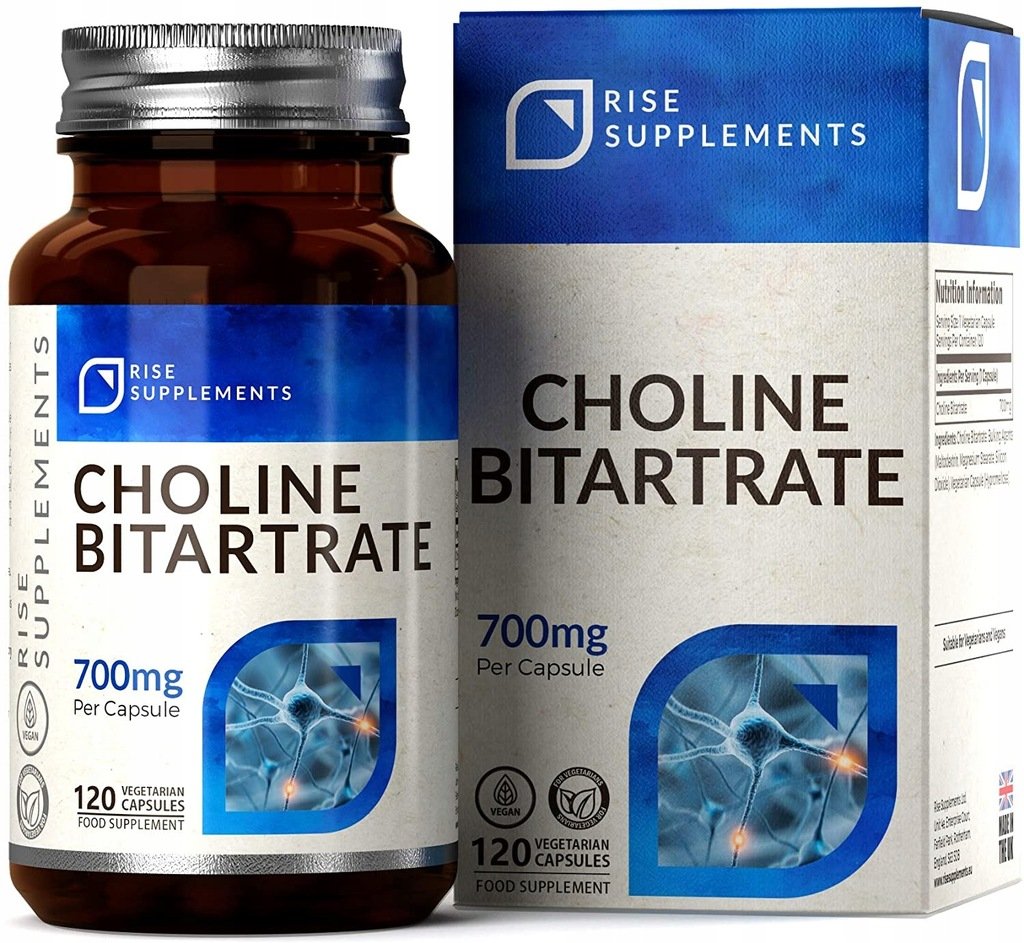 Rise Supplements, Cholina Bitartrate po 700mg, Suplement diety, 120 ...