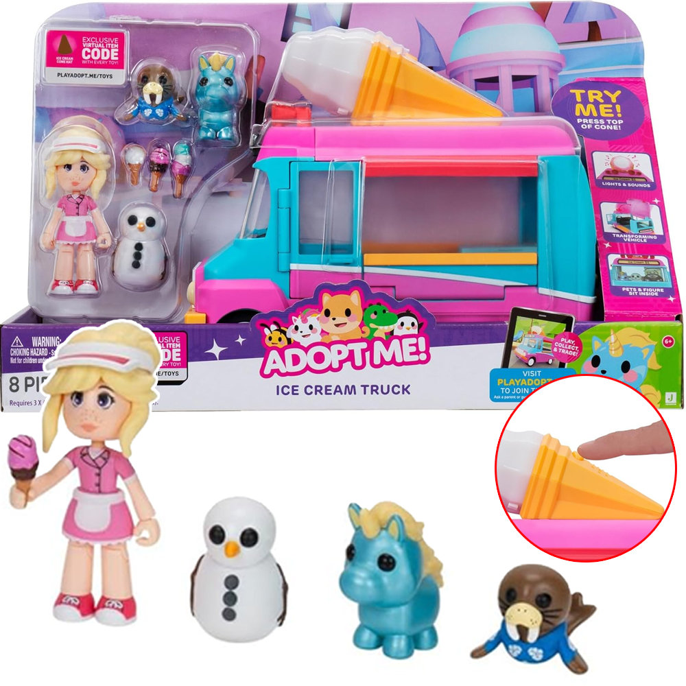 ROBLOX ADOPT ME! POJAZD LODZIARNIA + FIGURKI + KOD ONLINE ZESTAW ...