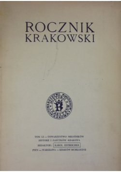 Rocznik Krakowski tom LI - Estreicher Karol | Książka w Empik