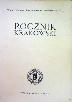 Rocznik Krakowski Tom LVII - Opracowanie zbiorowe | Książka w Empik