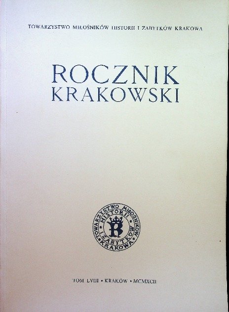 Rocznik Krakowski Tom LVIII - Opracowanie zbiorowe | Książka w Empik