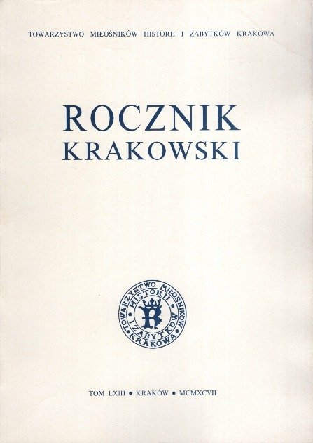 Rocznik Krakowski Tom LXIII - Małecki Jan M. | Książka w Empik