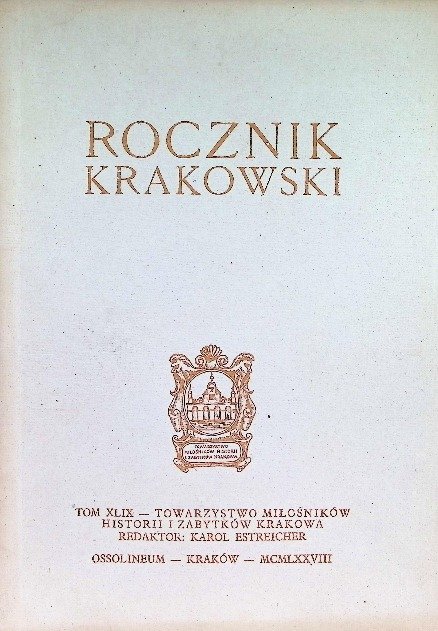 Rocznik Krakowski Tom XLIX - Estreicher Karol | Książka w Empik