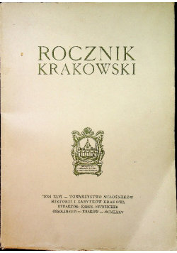 Rocznik Krakowski Tom XLVI - Opracowanie zbiorowe | Książka w Empik