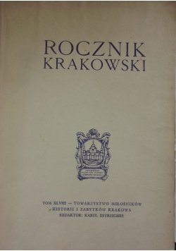 Rocznik Krakowski,Tom XLVIII - Opracowanie zbiorowe | Książka w Empik