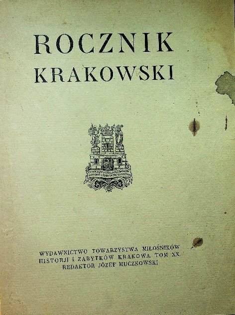 Rocznik Krakowski Tom XX 1926 r. - W opisie | Książka w Empik