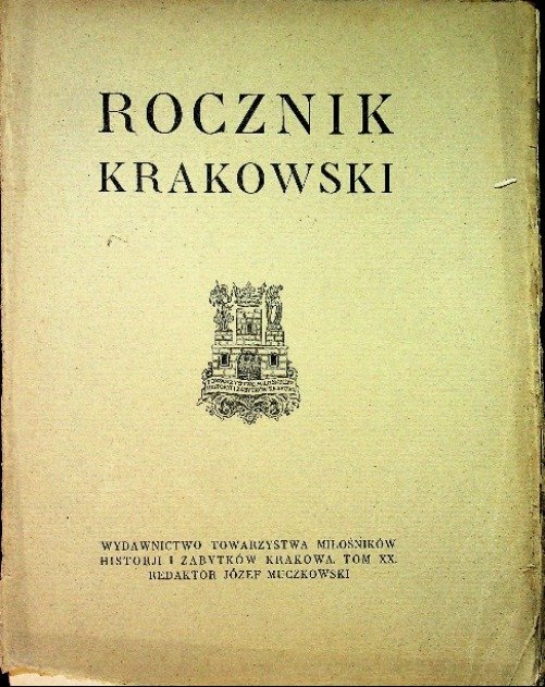 Rocznik Krakowski Tom XX 1926 r. - W opisie | Książka w Empik