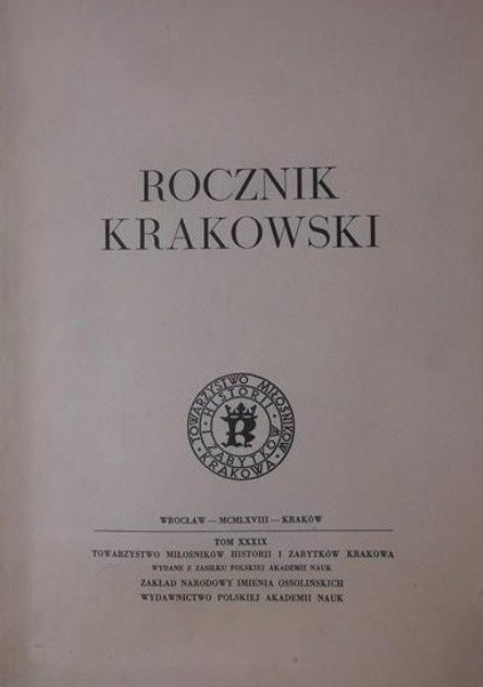Rocznik krakowski Tom XXXIX - Estreicher Karol | Książka w Empik