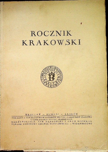 Rocznik krakowski Tom XXXV - W opisie | Książka w Empik