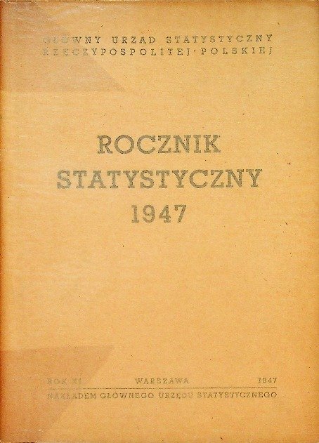 Rocznik statystyczny 1947 r. - Opracowanie zbiorowe | Książka w Empik