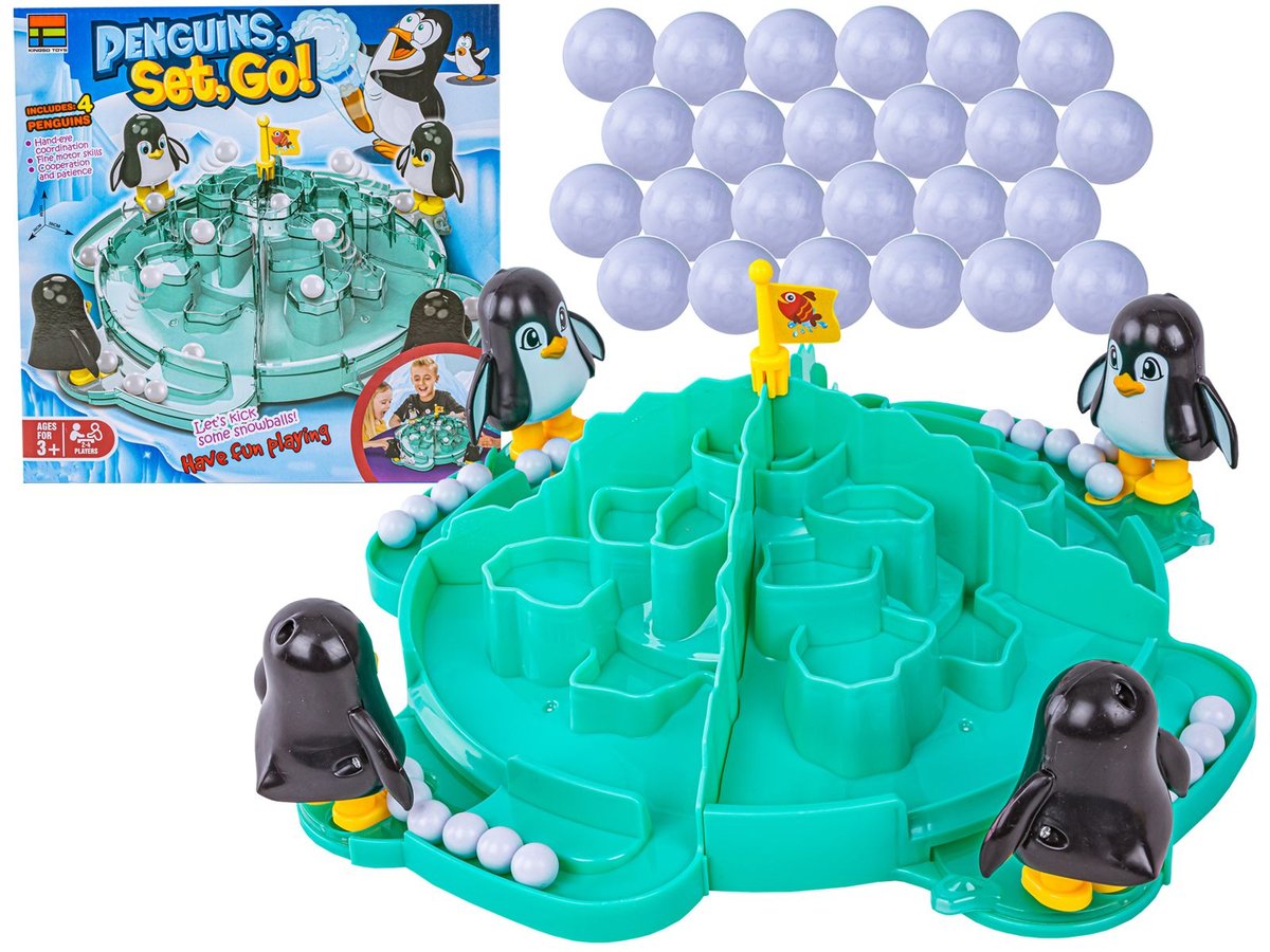 Rodzinna gra zręcznościowa, planszowa PINGWINKOWE PIŁKARZYKI, Piłka ...