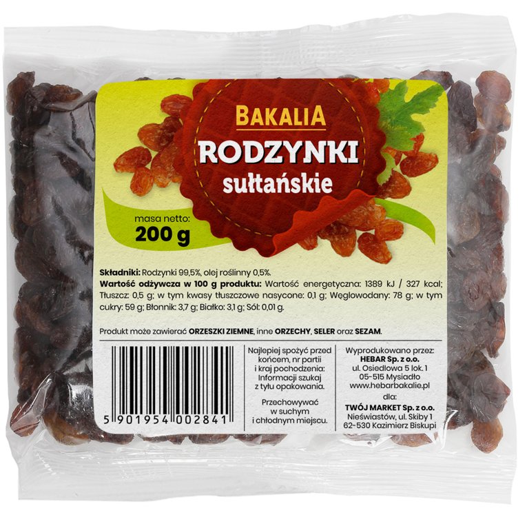 RODZYNKI SUŁTANKI BAKALIA 200G - Inna marka | Sklep EMPIK.COM