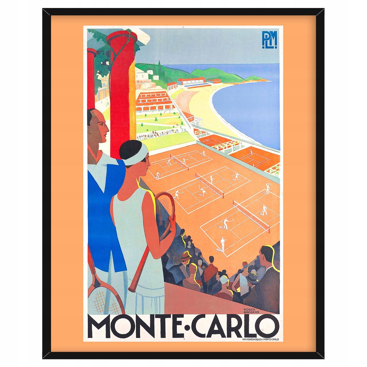 Roger Broders Monte Carlo OBRAZ 50x40 - Inna marka | Sklep EMPIK.COM