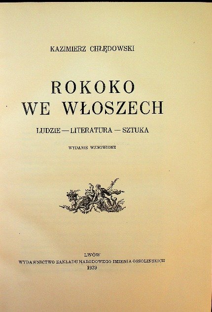 Rokoko we Włoszech 1939 r. - W opisie | Książka w Empik