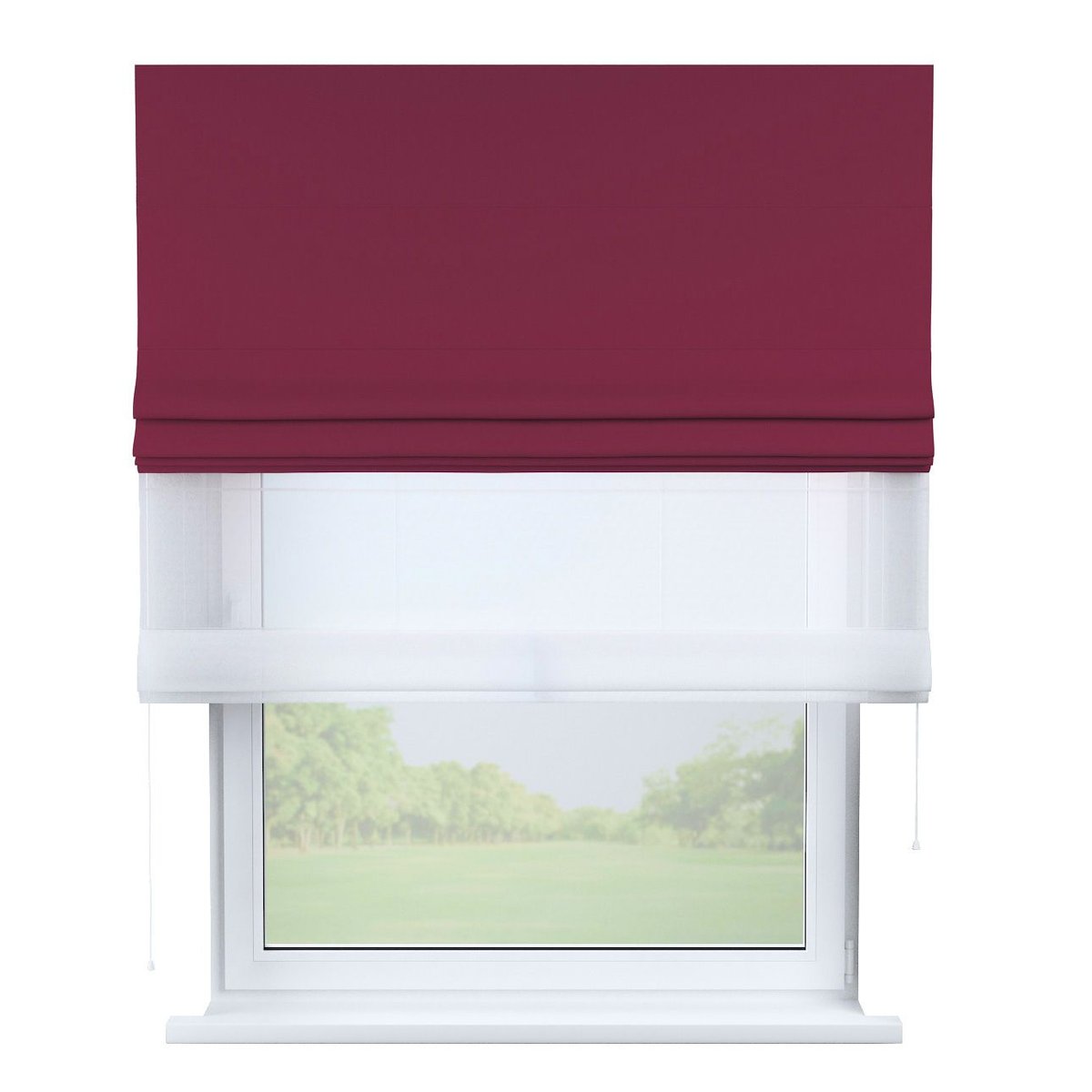 Roleta rzymska Duo, Plum (śliwkowy), 130 x 170 cm - Dekoria | Sklep EMPIK.COM