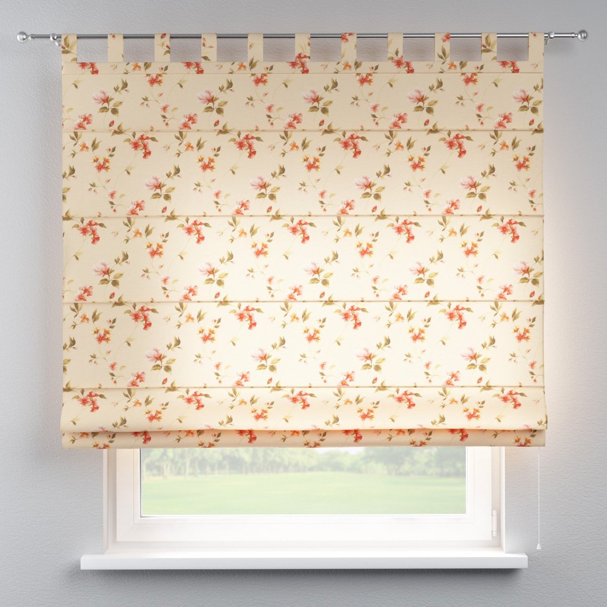 Roleta rzymska Verona, kwiatki na kremowym tle, Londres - Inna marka ...