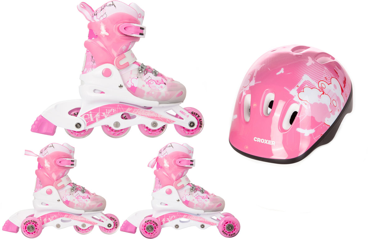 Rolko-Wrotki 3w1 RAVEN Princess 30-33 / Kask Croxer Dream S - Raven ...