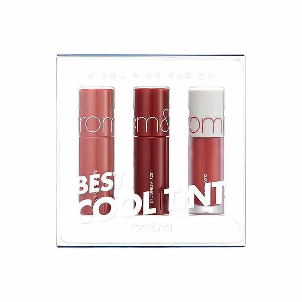 Rom & ND Best Tint Edition 02. Cool Tone Pick, Bestsellerowy zestaw pomadek do ust, 3 szt ...