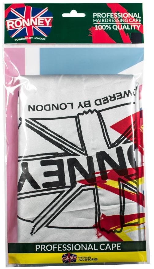 RONNEY Professional Hairdressing Cape SILVER - Peleryna kolor Srebrny ...