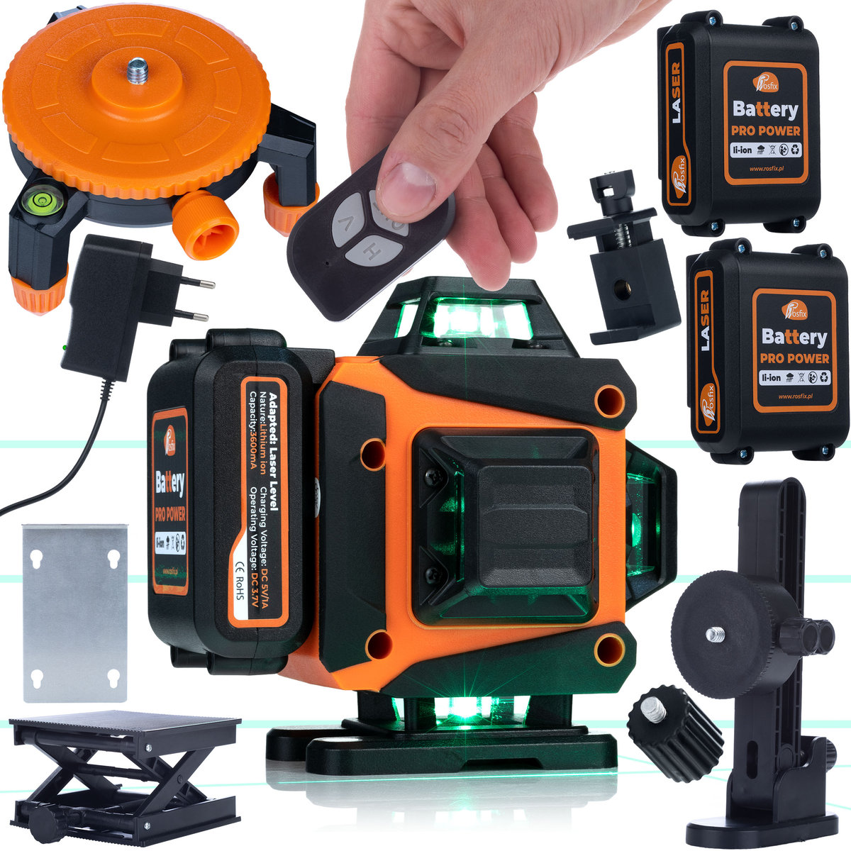 Rosfix Animal Pro Hawk RAPH 16L – Laser Krzyżowy 16 Linii | IP54 | USB ...