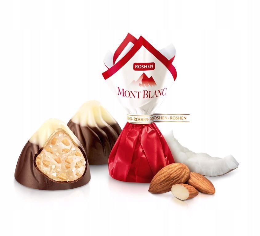 Roshen Czekoladki Mont Blanc z nadzieniem migdałowo-kokosowym 1 kG ...