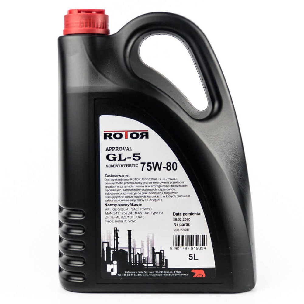 ROTOR GL5 SEMISYNTHETIC 75W80 5L - ROTOR | Motoryzacja EMPIK