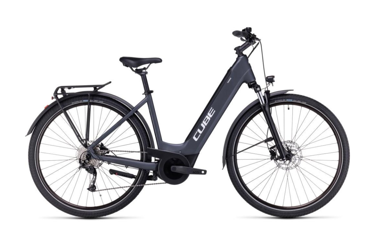 Rower elektryczny Cube Touring Hybrid One Easy Entry grey´n´white - S ...