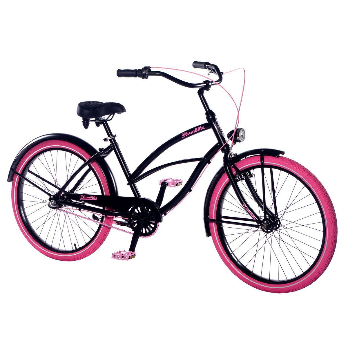 Rower miejski damski z bagażnikiem PlumBike 26 cali czarny - PlumBike ...