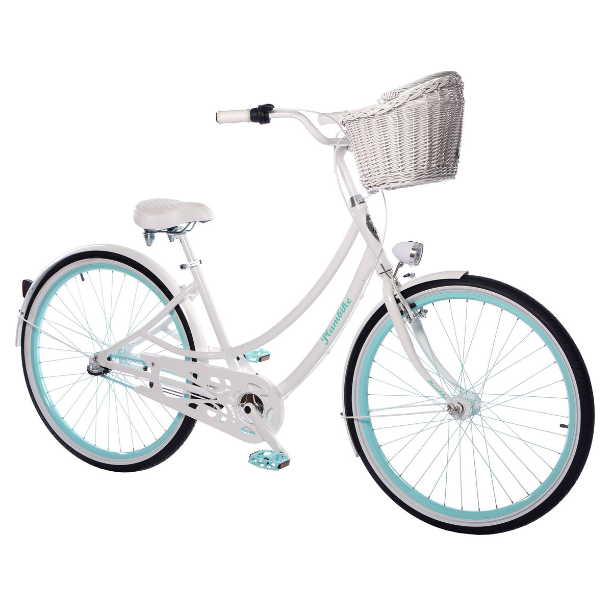 Rower miejski damski z bagażnikiem PlumBike 28 cali biały - PlumBike ...